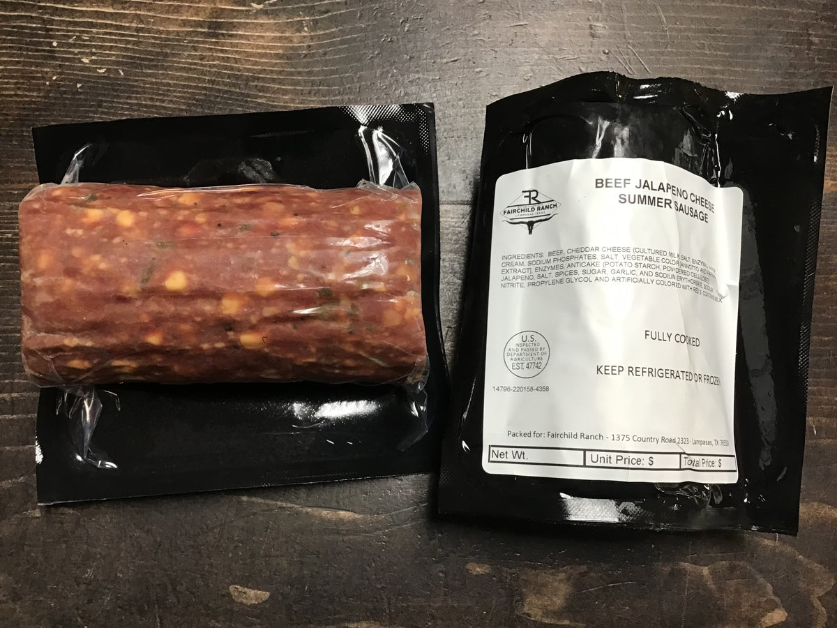 Fairchild Ranch - Summer Sausage (All Beef with Jalapeno & Cheese ...